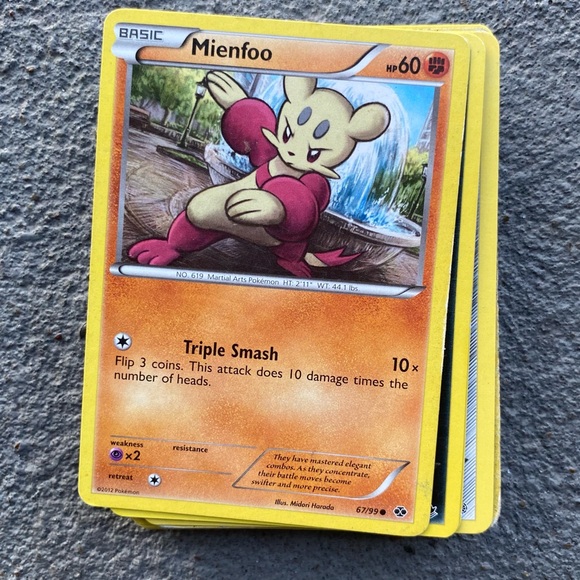 Pokemon | Toys | Pokemon Trading Card Mienfoo With Red And Yellow ...